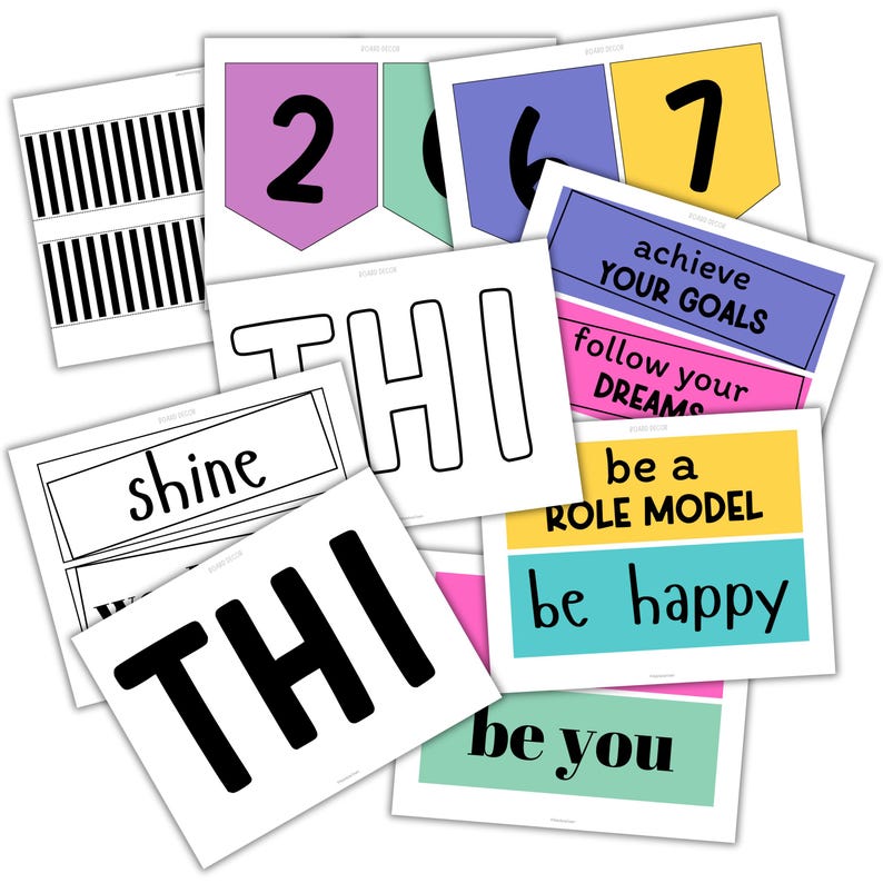 Back to School Bulletin Board Kit Beginning of the Year Classroom Decor ...