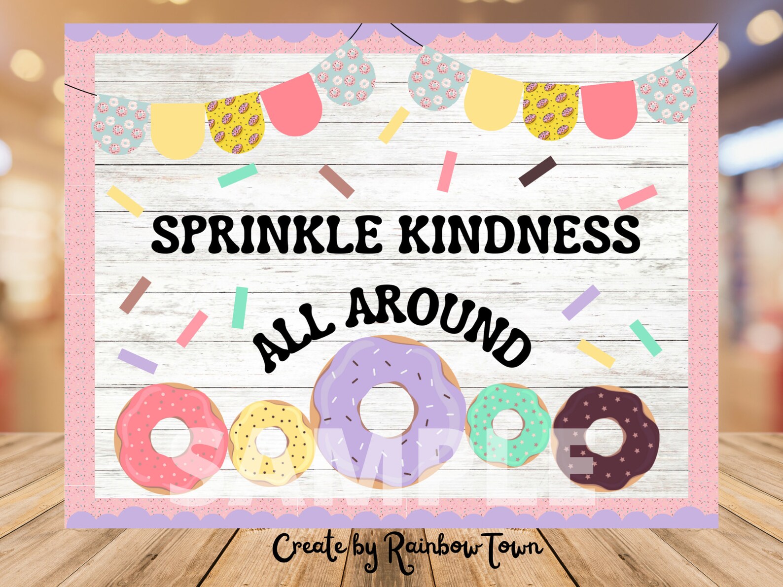 Donut Sprinkle Kindness Bulletin Board Kit Classroom Door - Etsy