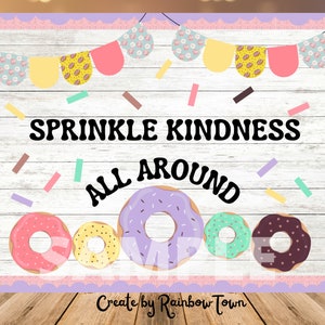 Donut Sprinkle Kindness Bulletin Board Kit Classroom Door Decor - Etsy