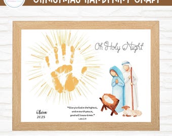 Christmas Handprint Craft Sunday School Toddler Preschool Activity ...