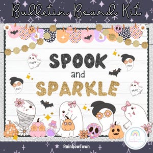 Halloween Bulletin Board Kit Boo Crew Ghost Classroom Decor Printable ...