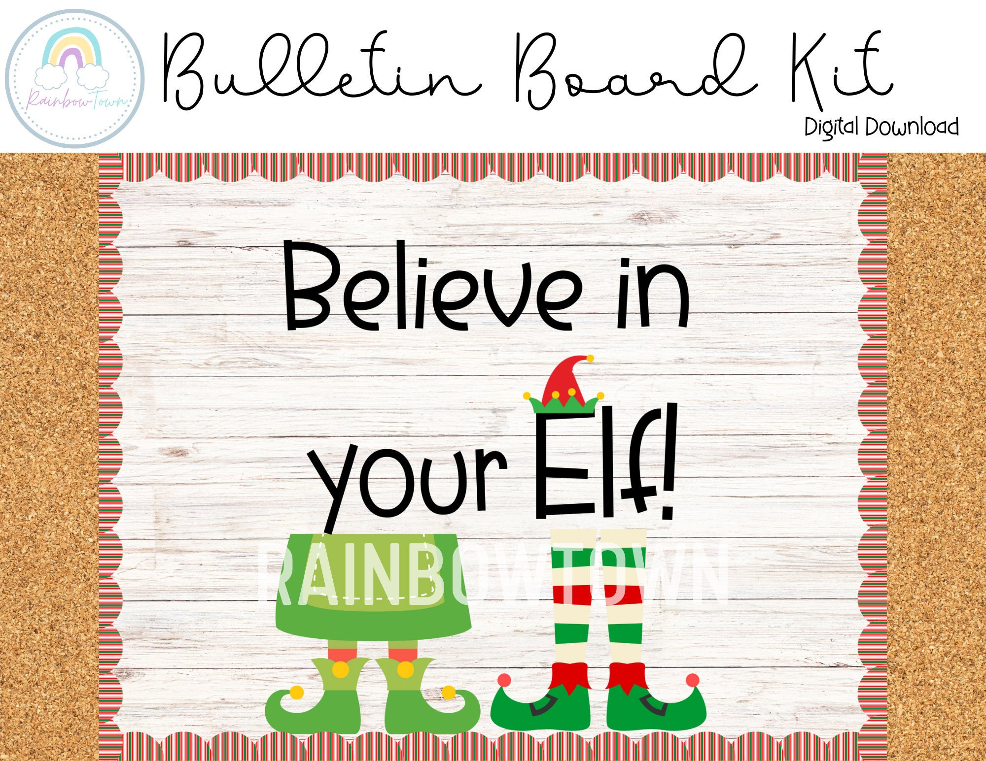 Believe in You ELF Christmas Bulletin Board December Classroom Decor ...