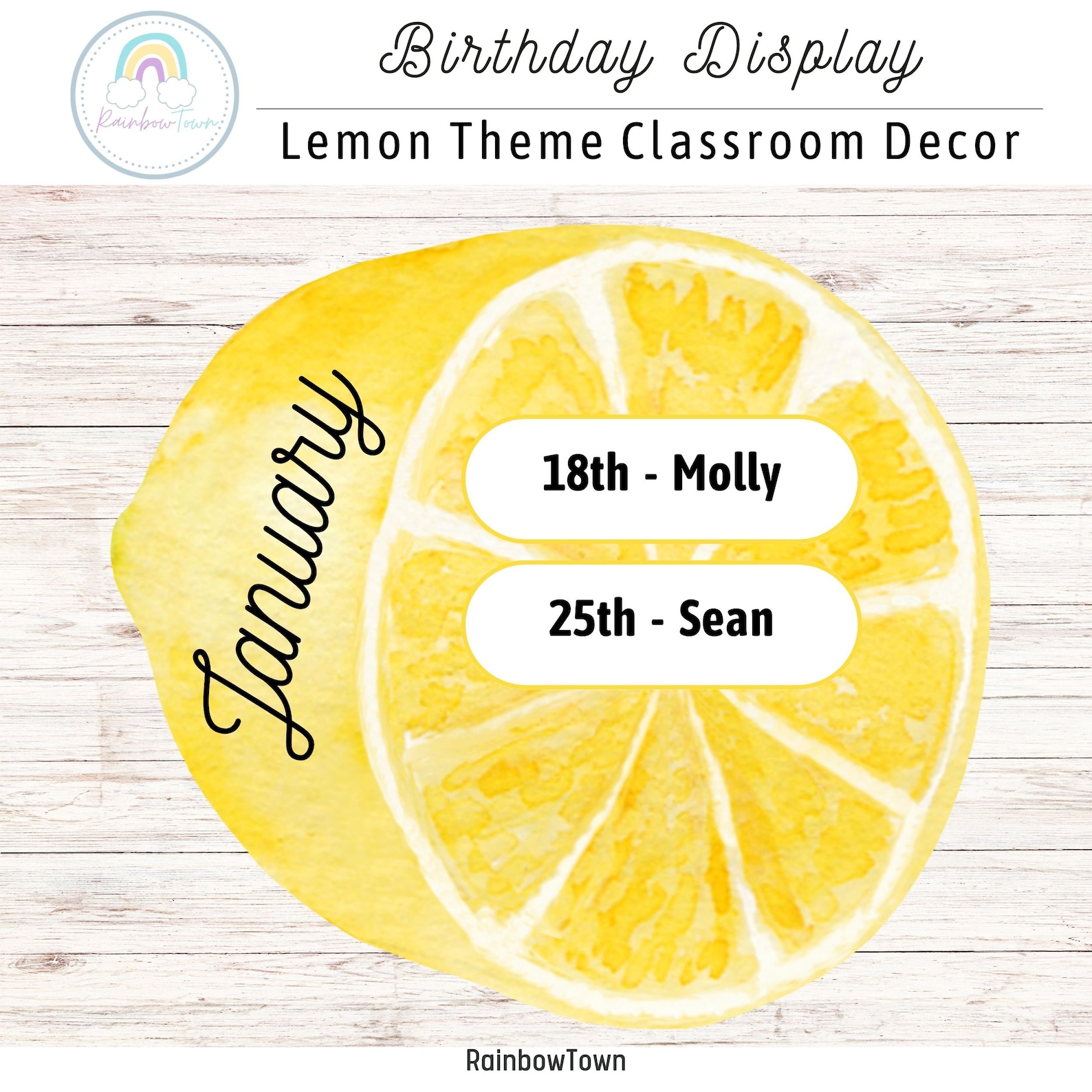 Lemon Classroom Decor Bundle Modern Farmhouse Theme Printable ...