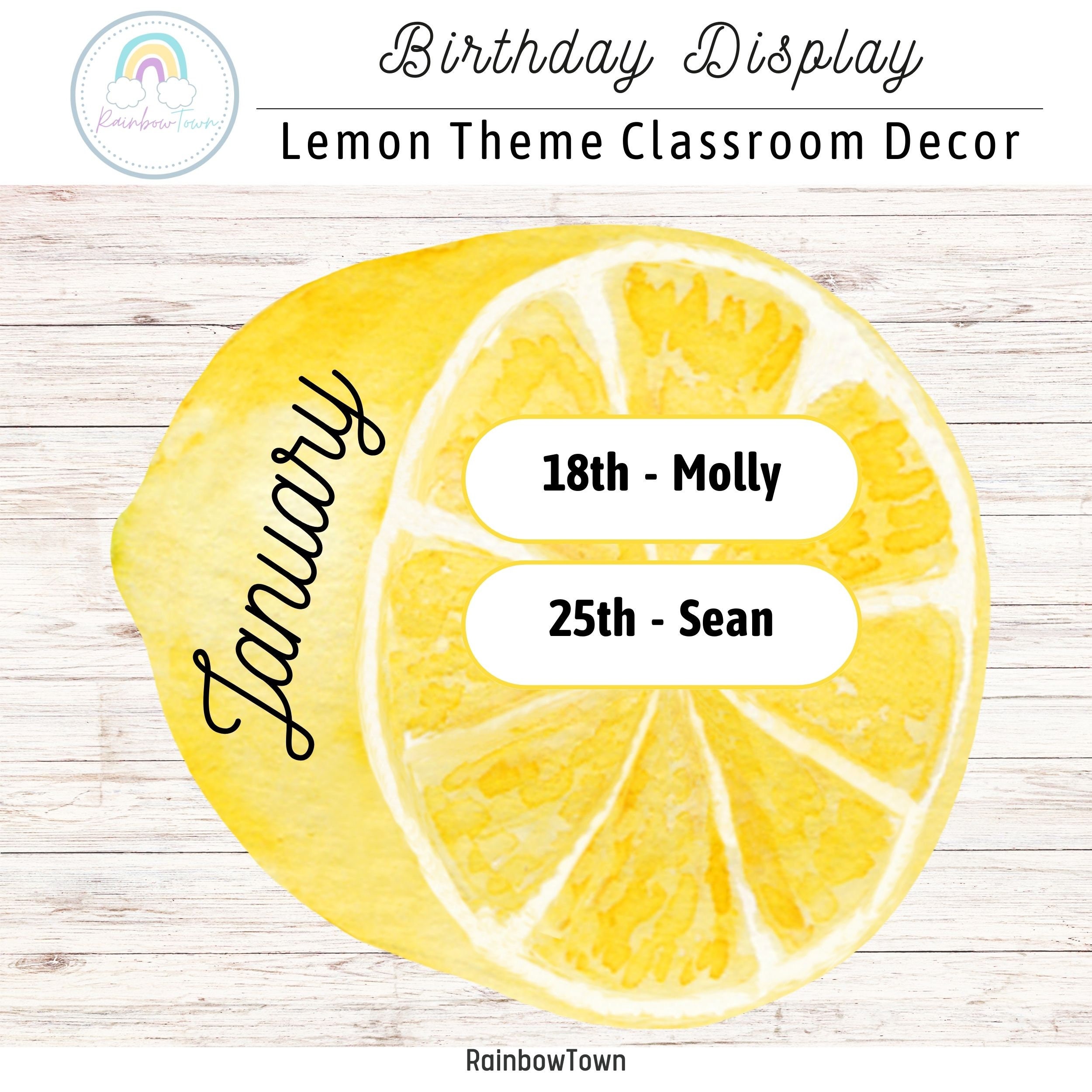 Lemon Classroom Decor Bundle Modern Farmhouse Theme Printable ...