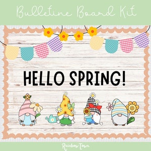 Bloom Where You Are Planted Spring Bulletin Board Kit Pastel Bulletin ...