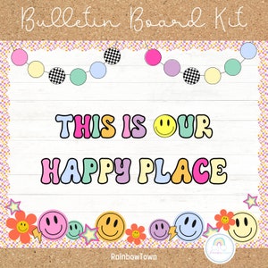 Back to School Bulletin Board Kit Groovy Retro 90s Classroom Decor ...