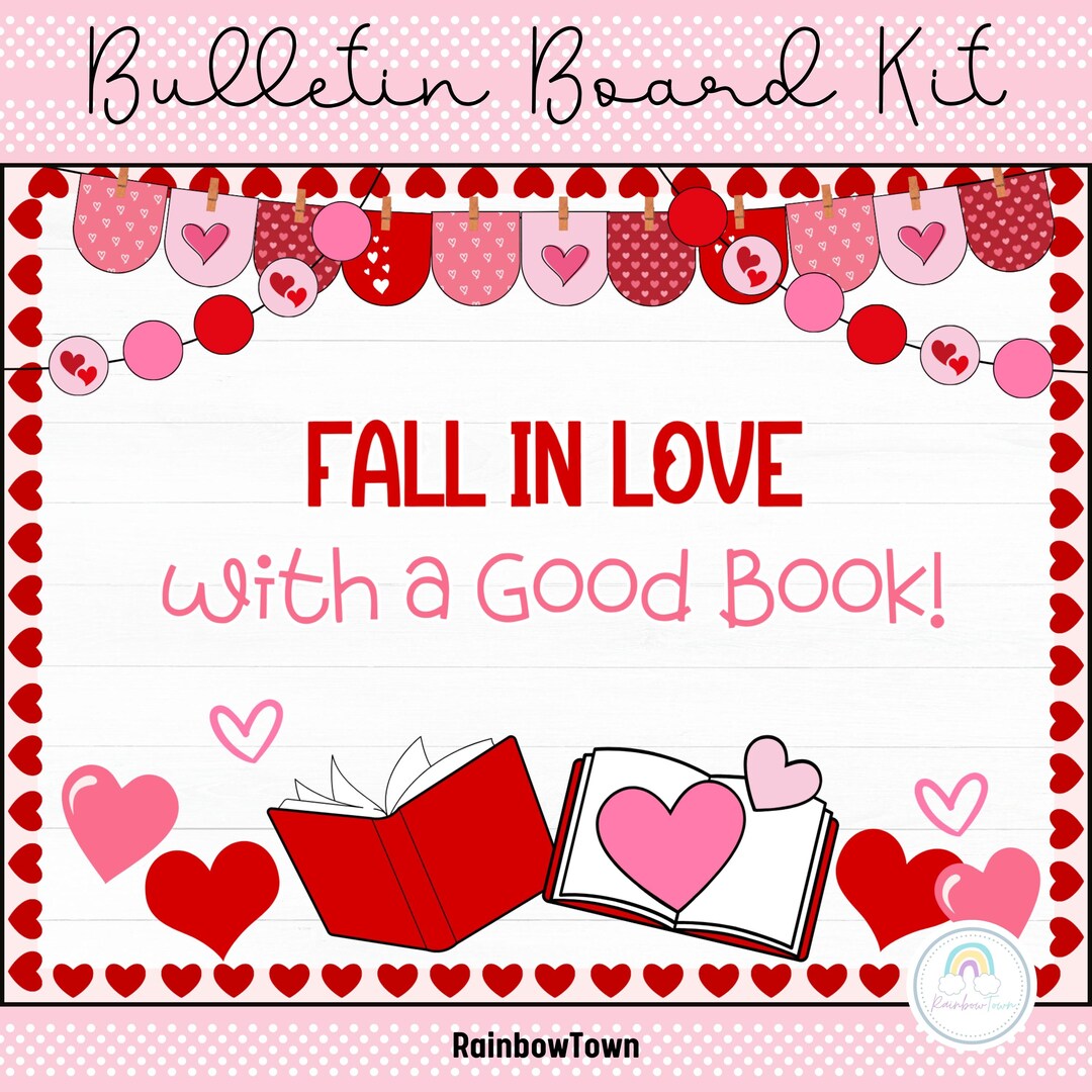 Valentine's Day Bulletin Board February Classroom Decor Library Decor ...