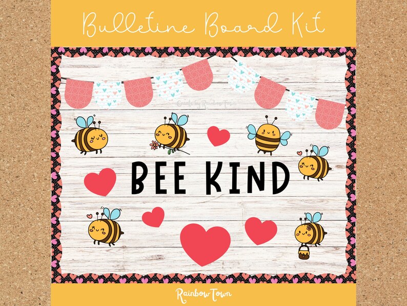 BEE MINE Valentines Bulletin Board Kit February Bulletine Board ...