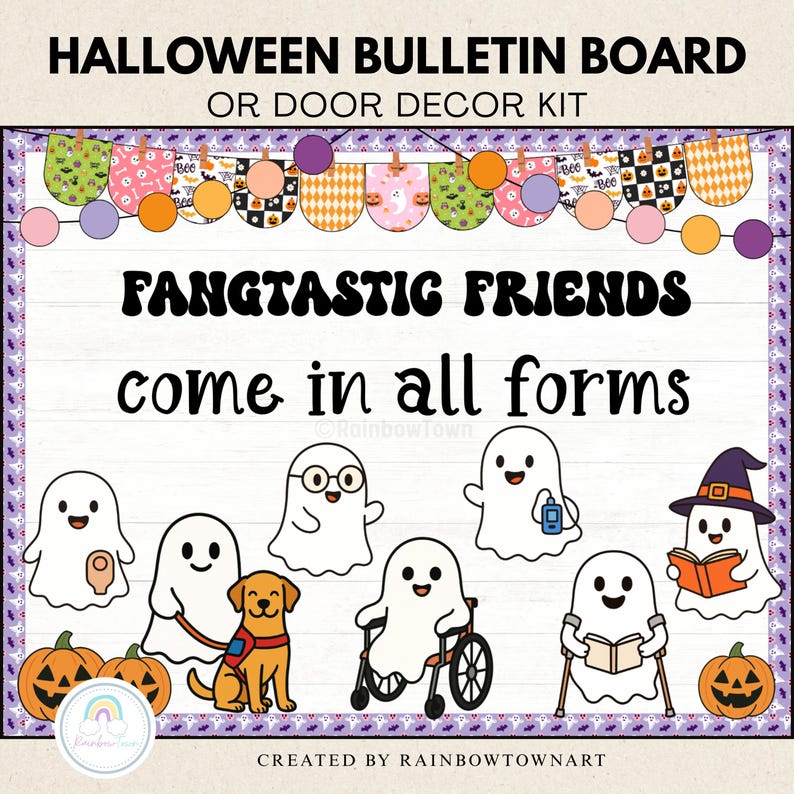 Halloween Inclusion Bulletin Board Kit October Classroom Decor ...