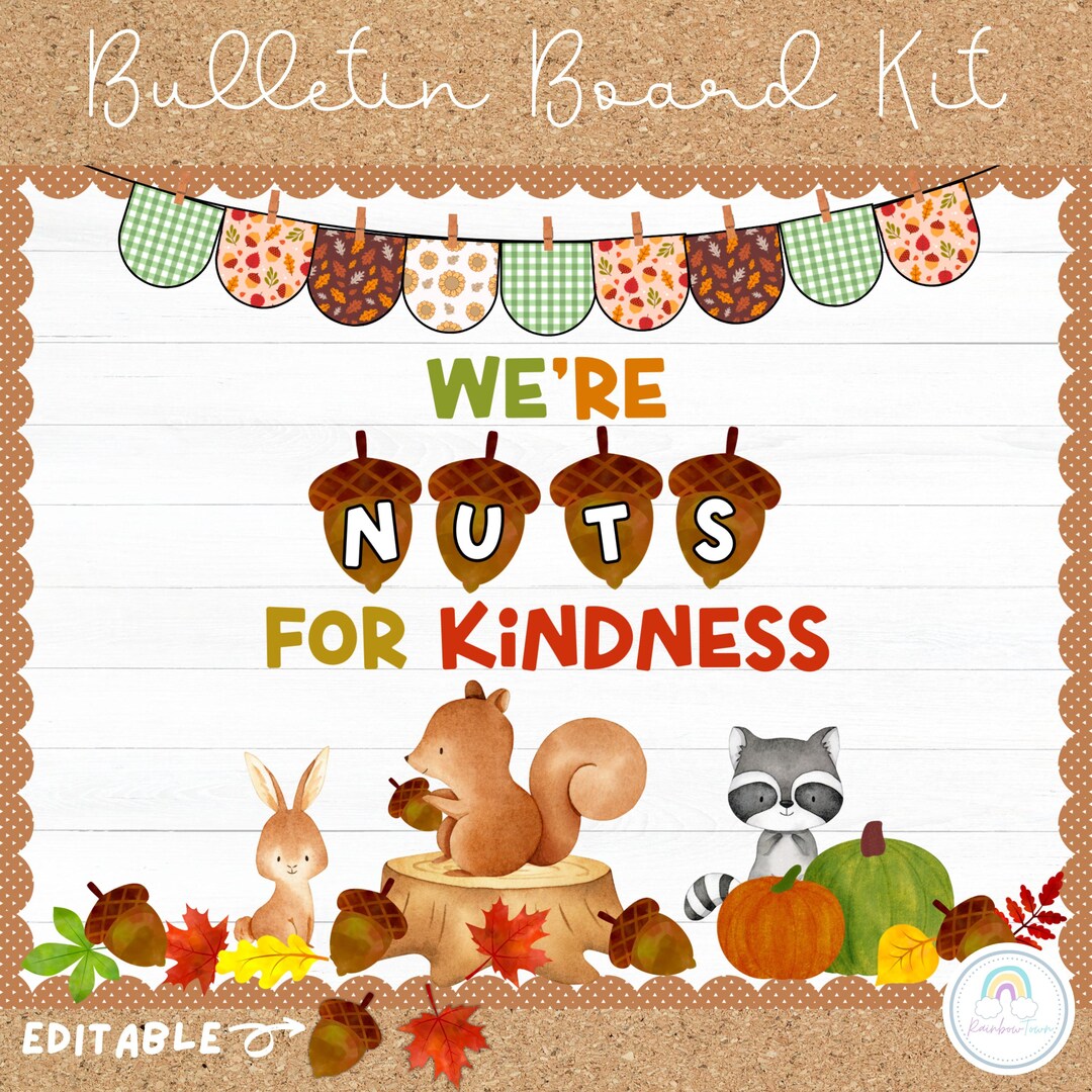 Fall Bulletin Board Kit Positive Bulletin Board Nuts About Fall ...