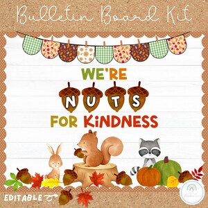 Fall Bulletin Board Kit Positive Bulletin Board Nuts About Fall ...