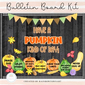Harvest Fall Bulletin Board Kit | Bible Verses Christian Classroom ...