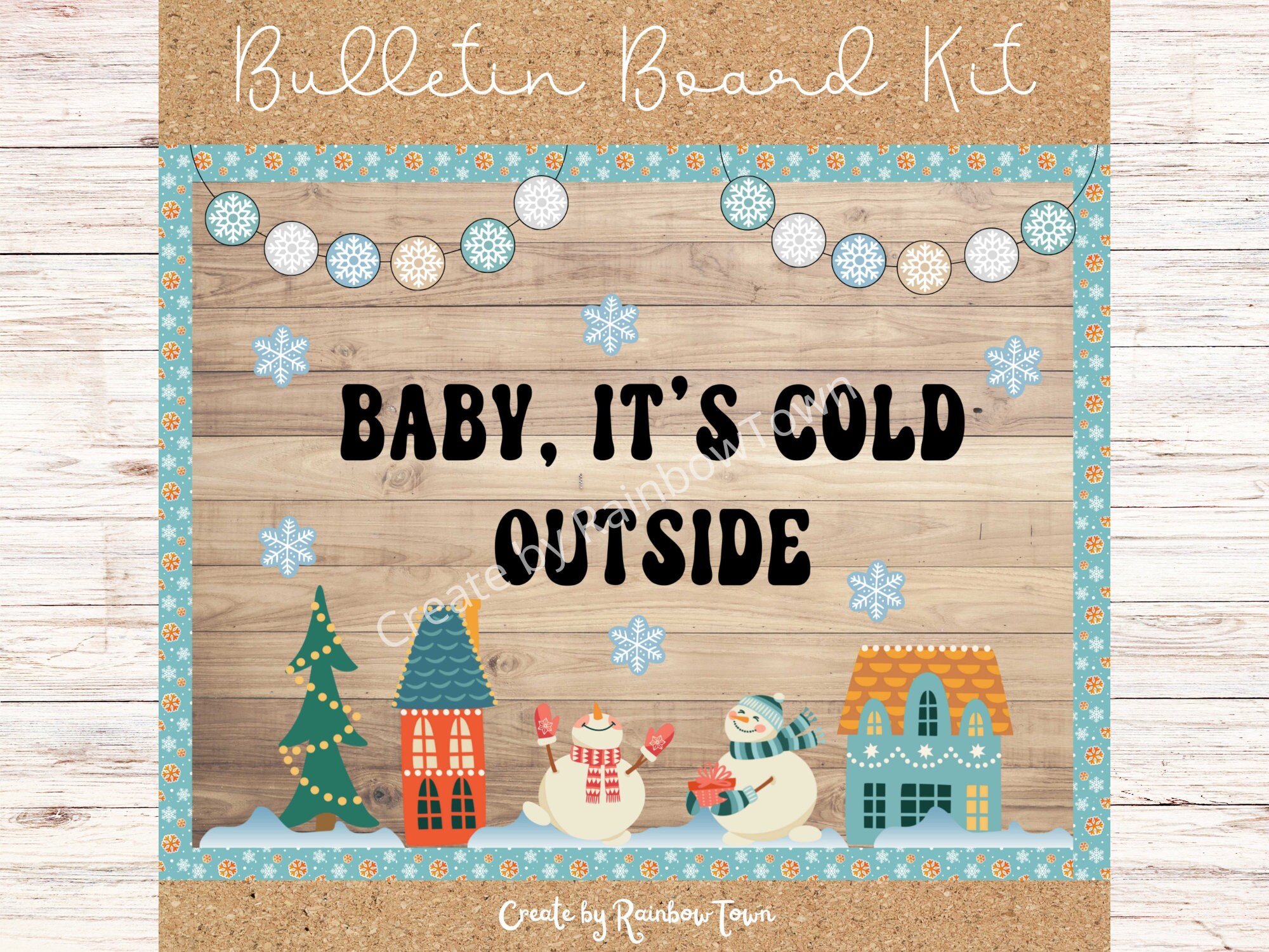 Winter Wonderland Bulletin Board Snowman Classroom Decor Printable - Etsy