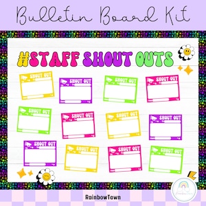 Shout Outs Bulletin Board for Staff or Student | Shout Outs Card ...