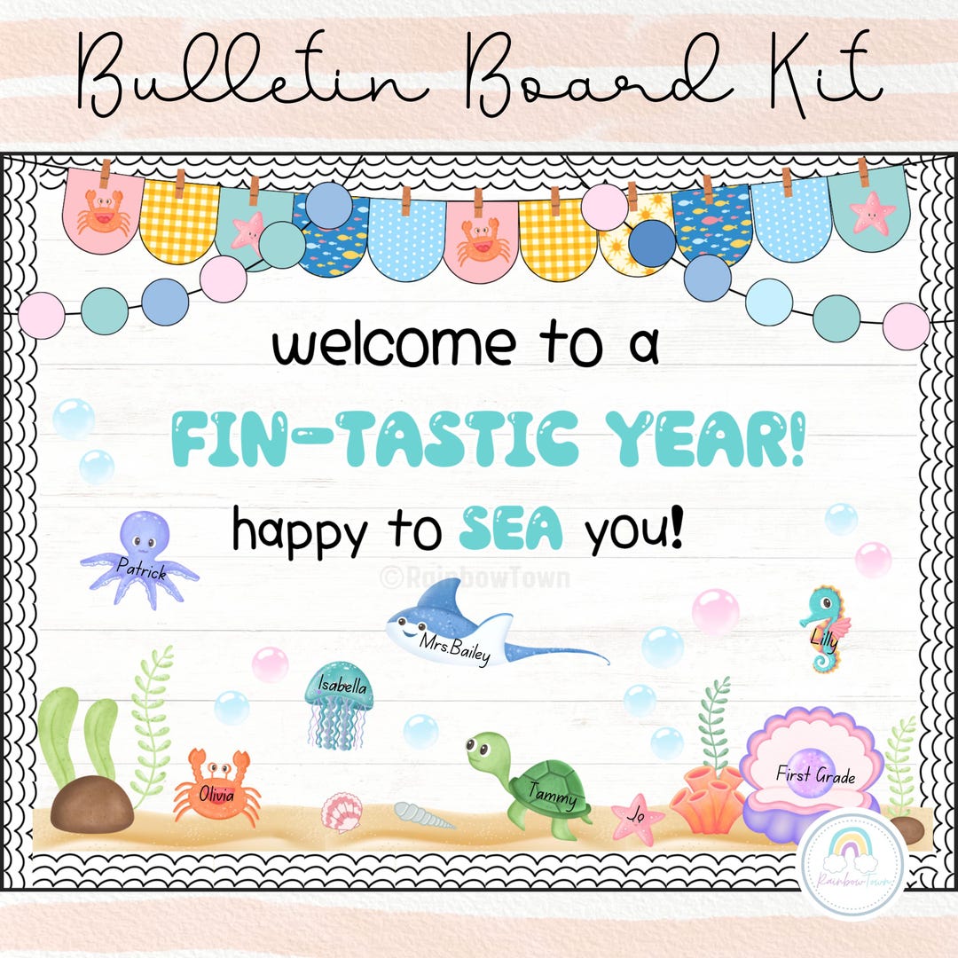 Back to School Bulletin Board Welcome Back Display Ocean Classroom ...