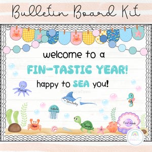 Back to School Bulletin Board Welcome Back Display Ocean Classroom ...