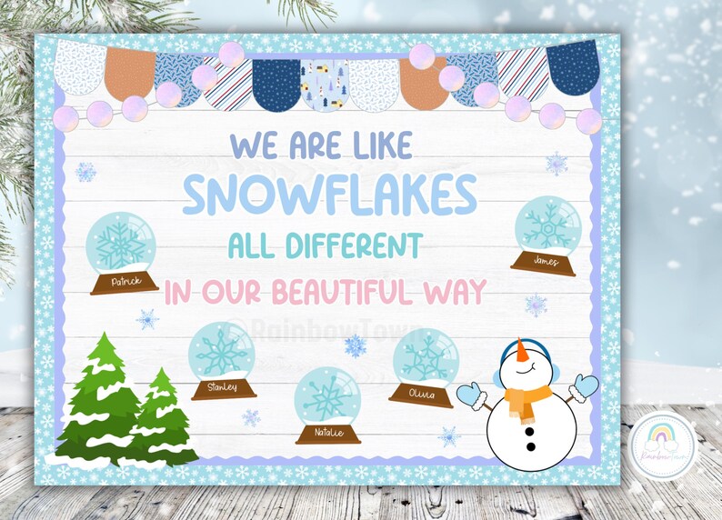 Winter Bulletin Board Kit Snow Globe Classroom Decor Printable ...
