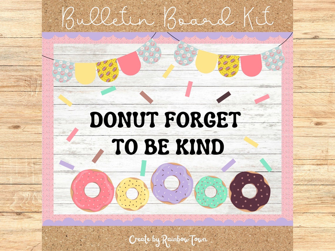 Donut Sprinkle Kindness Bulletin Board Kit Classroom Door - Etsy