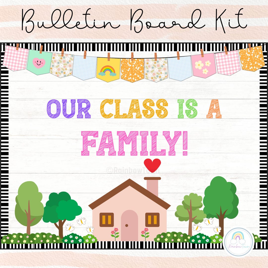 Back to School Bulletin Board Our Class is a Family Classroom Decor ...