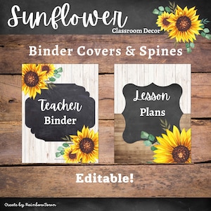 Sunflower Farmhouse Classroom Decor BUNDLE Editable - Etsy