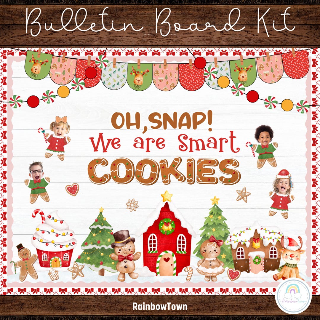 Christmas Bulletin Board | Gingerbread Classroom Decor | Smart Cookies ...