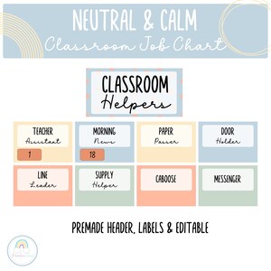 Neutral and Calm Classroom Decor Bundle Boho Classroom Complete ...