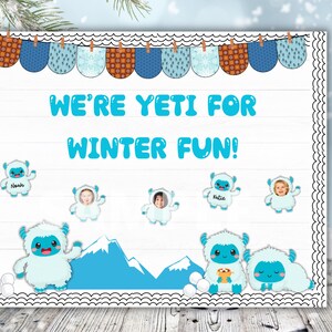 Winter Bulletin Board New Year Bulletin Board Yeti Classroom Decor ...