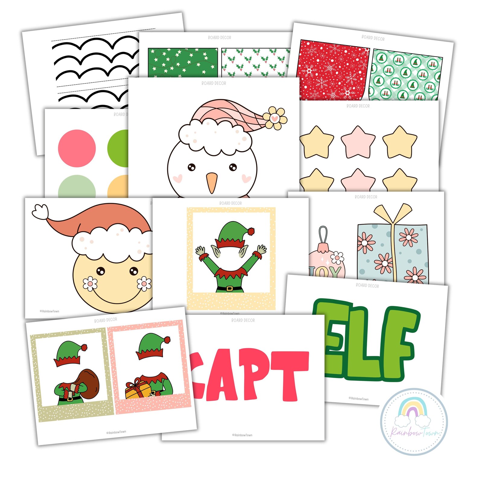 Christmas Bulletin Board Kit | Elf Selfies Holiday Classroom Decor ...