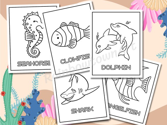 Underwater Sea Creatures Coloring Pages