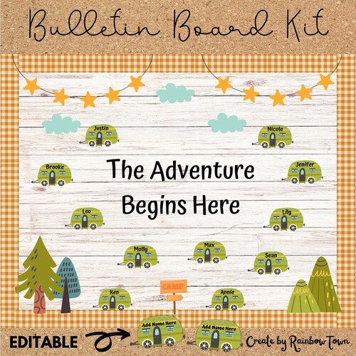 Camping Theme Classroom Decor Bulletin Board Camping Theme - Etsy