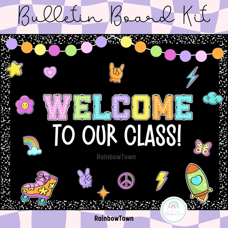 Welcome Back to School Bulletin Board Decor: Pastel Classroom Display ...