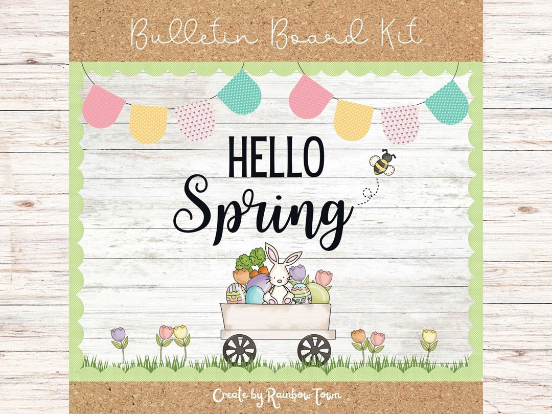 Spring Bulletin Board Kit Easter Bulletin Board Classroom Decor - Etsy