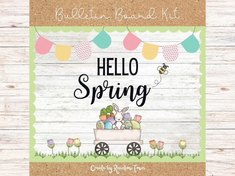 Spring Easter Bulletin Board Kit: Classroom Decor (PDF) - Etsy