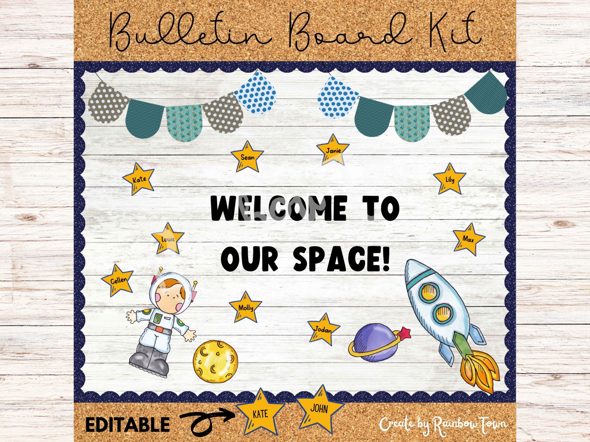 Back to School Bulletin Board Kit Welcome to Our Space Classroom Decor ...