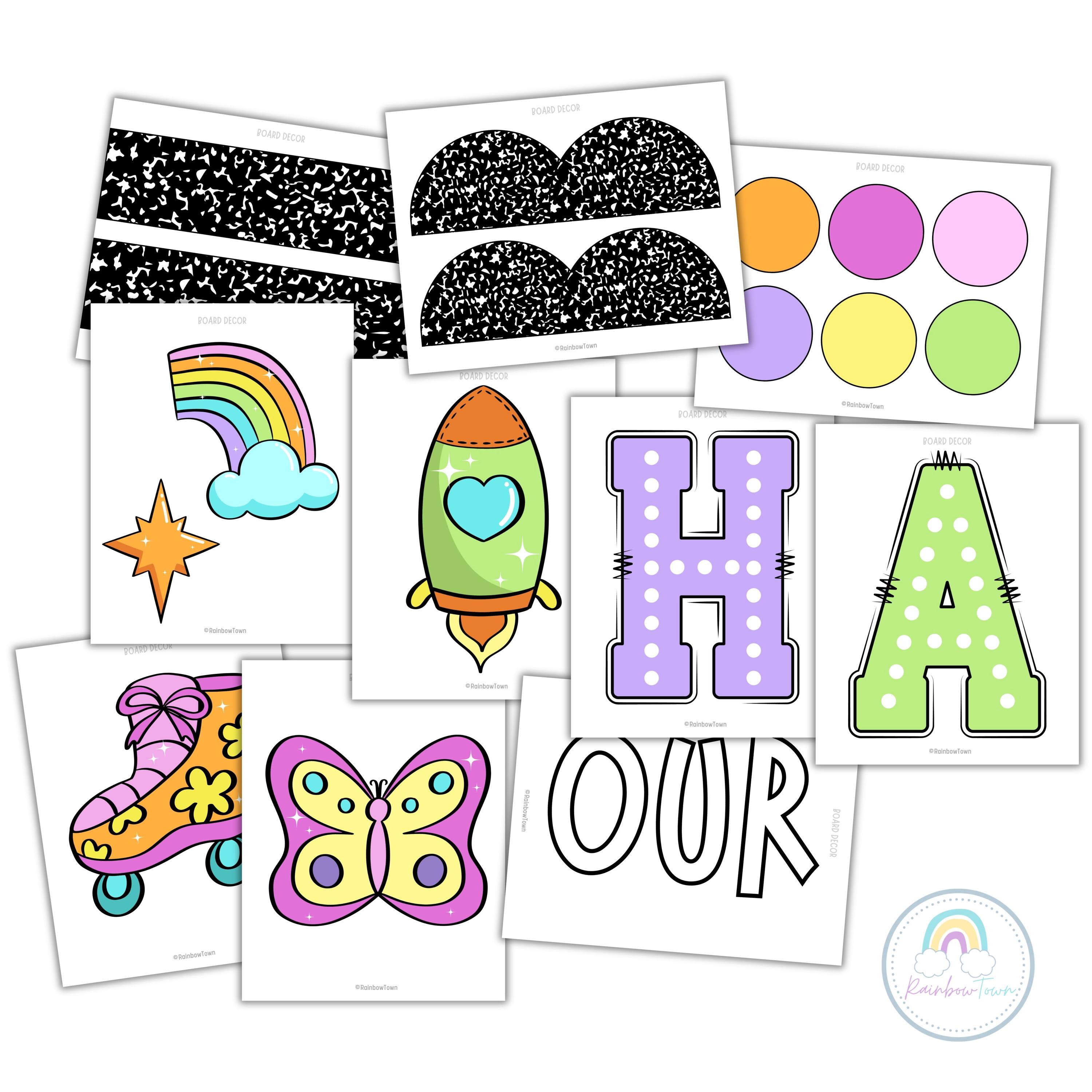 Welcome Back to School Bulletin Board Decor: Pastel Classroom Display ...