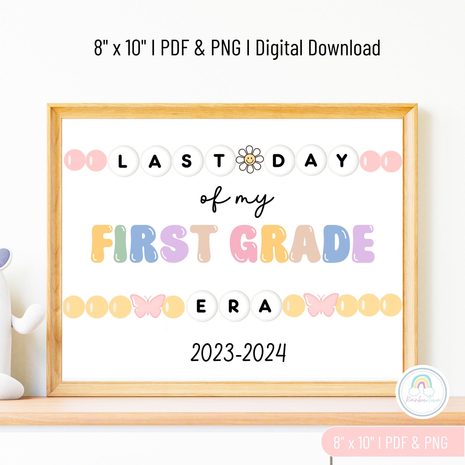 Last Day of 1st Grade Sign Last Day of School Sign Printable End of ...