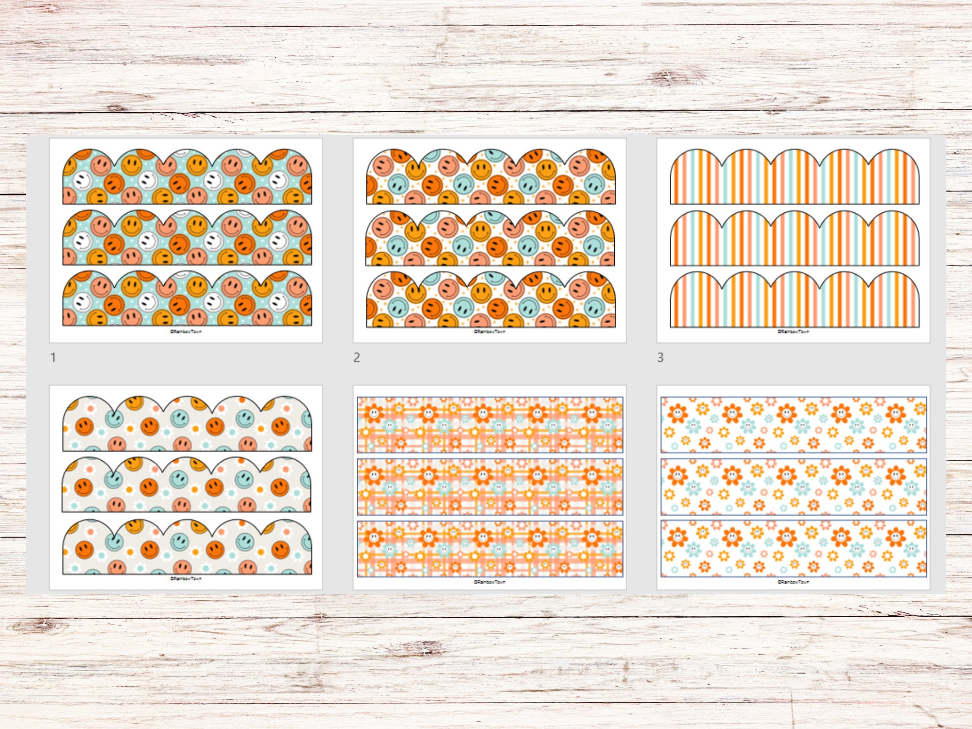 Groovy Bulletin Board Border Printable Groovy Retro Classroom - Etsy