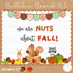 Fall Bulletin Board Kit Positive Bulletin Board Nuts About Fall ...
