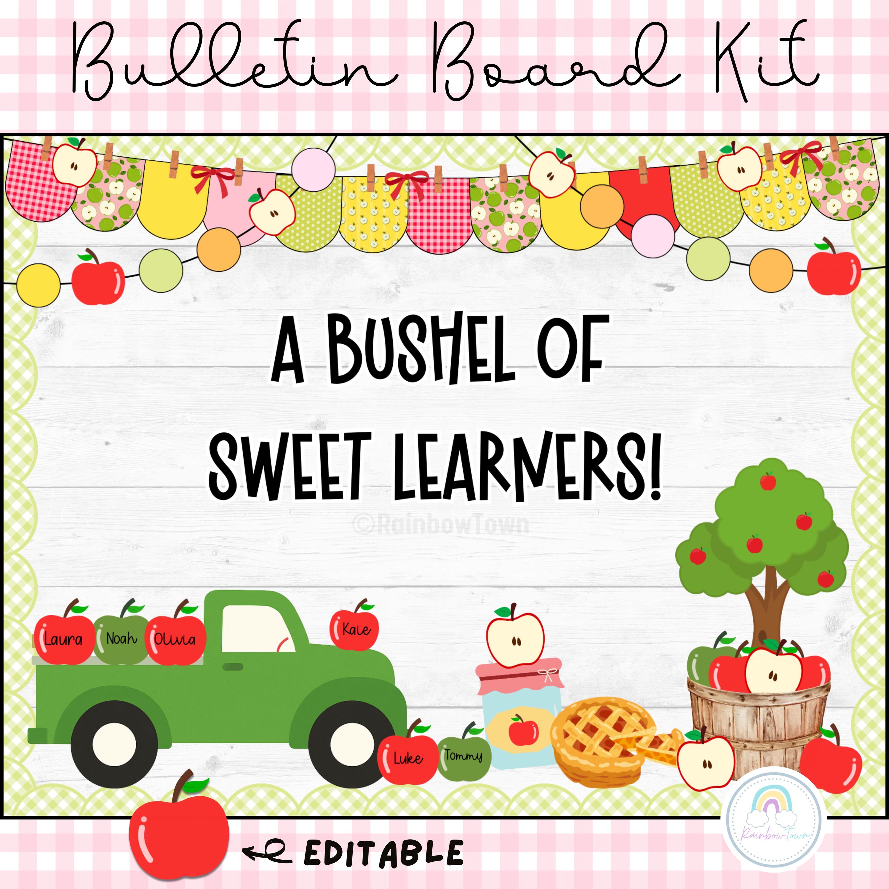 Back to School Bulletin Board Apple Theme Classroom Decor Printable ...