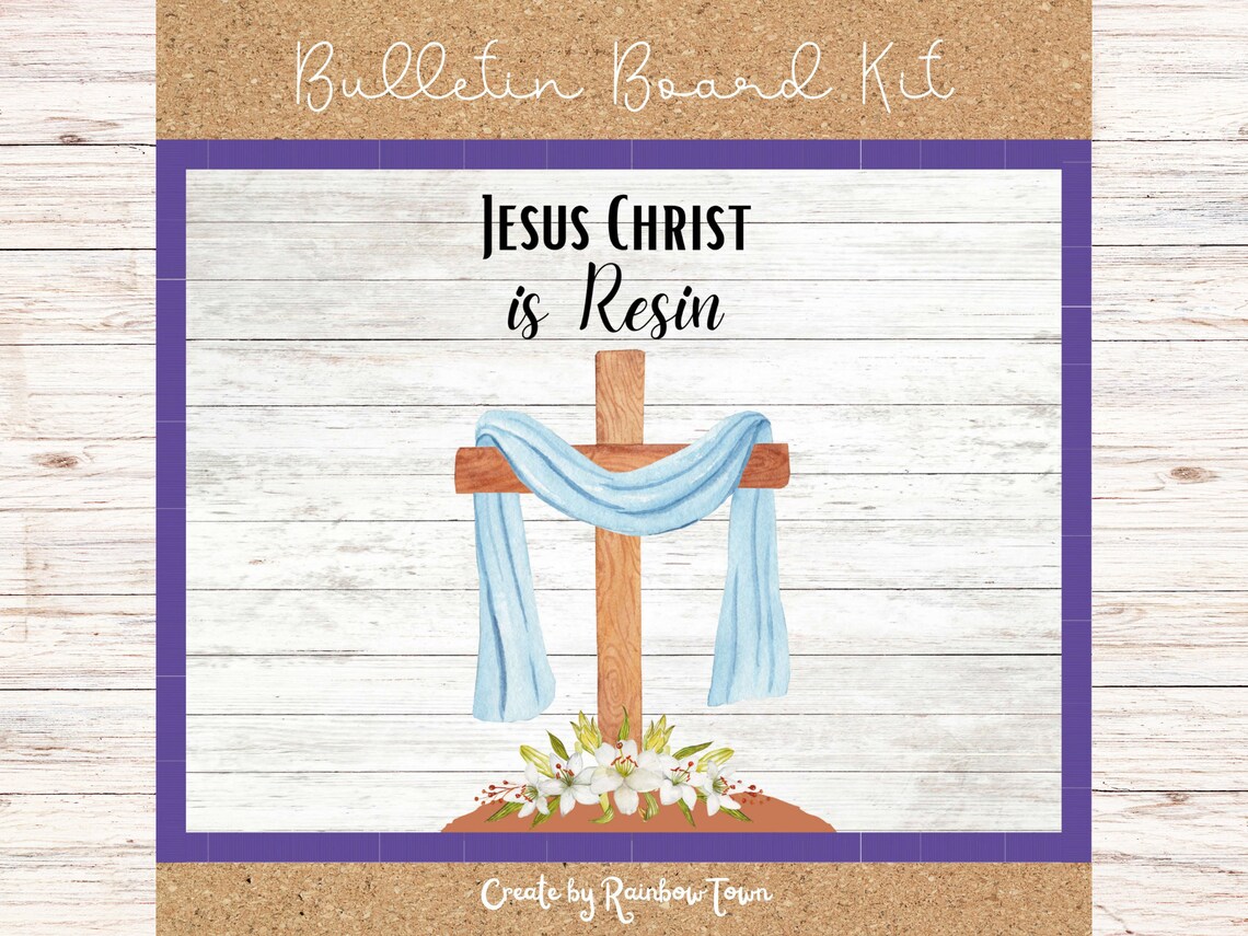 Resurrection Easter Bulletin Board Classroom Decoration - Etsy