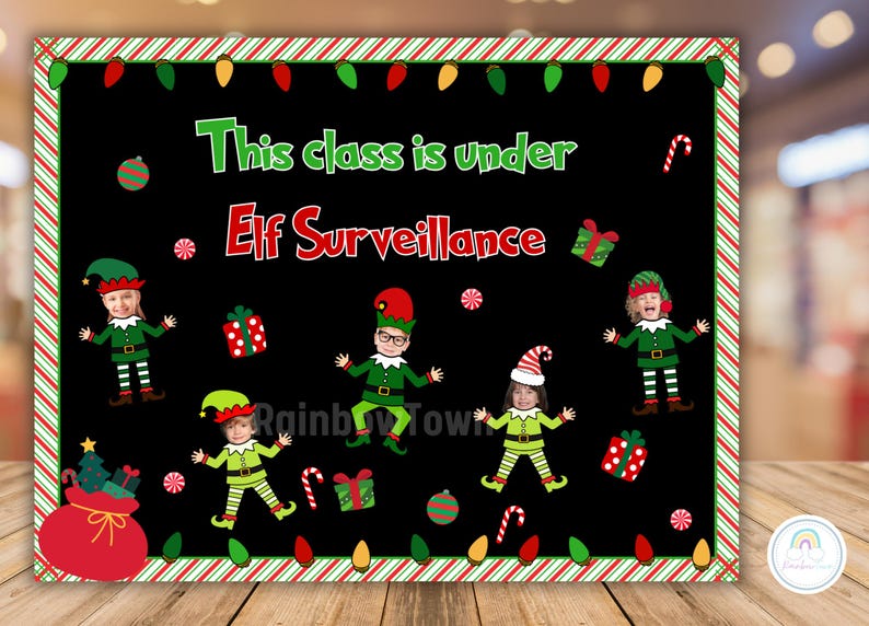 Christmas Bulletin Board Kit Elf Classroom Decor Printable - Etsy