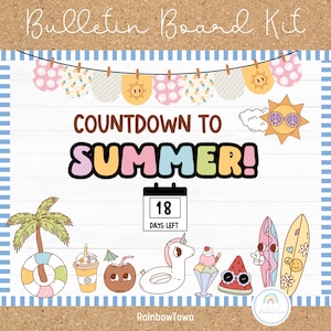 Countdown to Summer Bulletin Board Kit: Groovy Classroom Decor ...