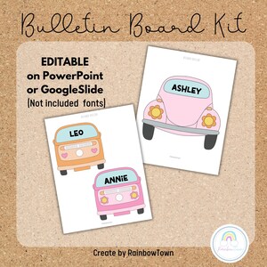 On the Road Back to School Bulletin Board Kit Groovy Classroom Decor ...