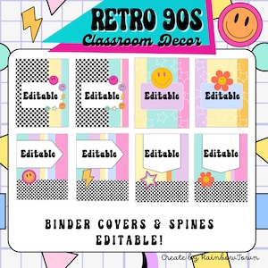 90s Groovy Retro Classroom Decor Bundle Printable - Etsy