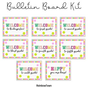 Back to School Bulletin Board First Day of School Bulletin Board Kit ...