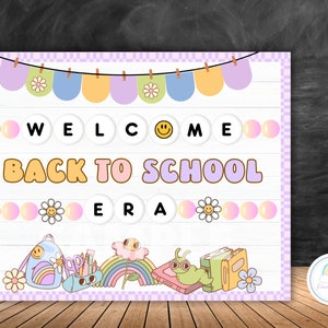 Back to School Bulletin Board Groovy Classroom Decorations Printable - Etsy