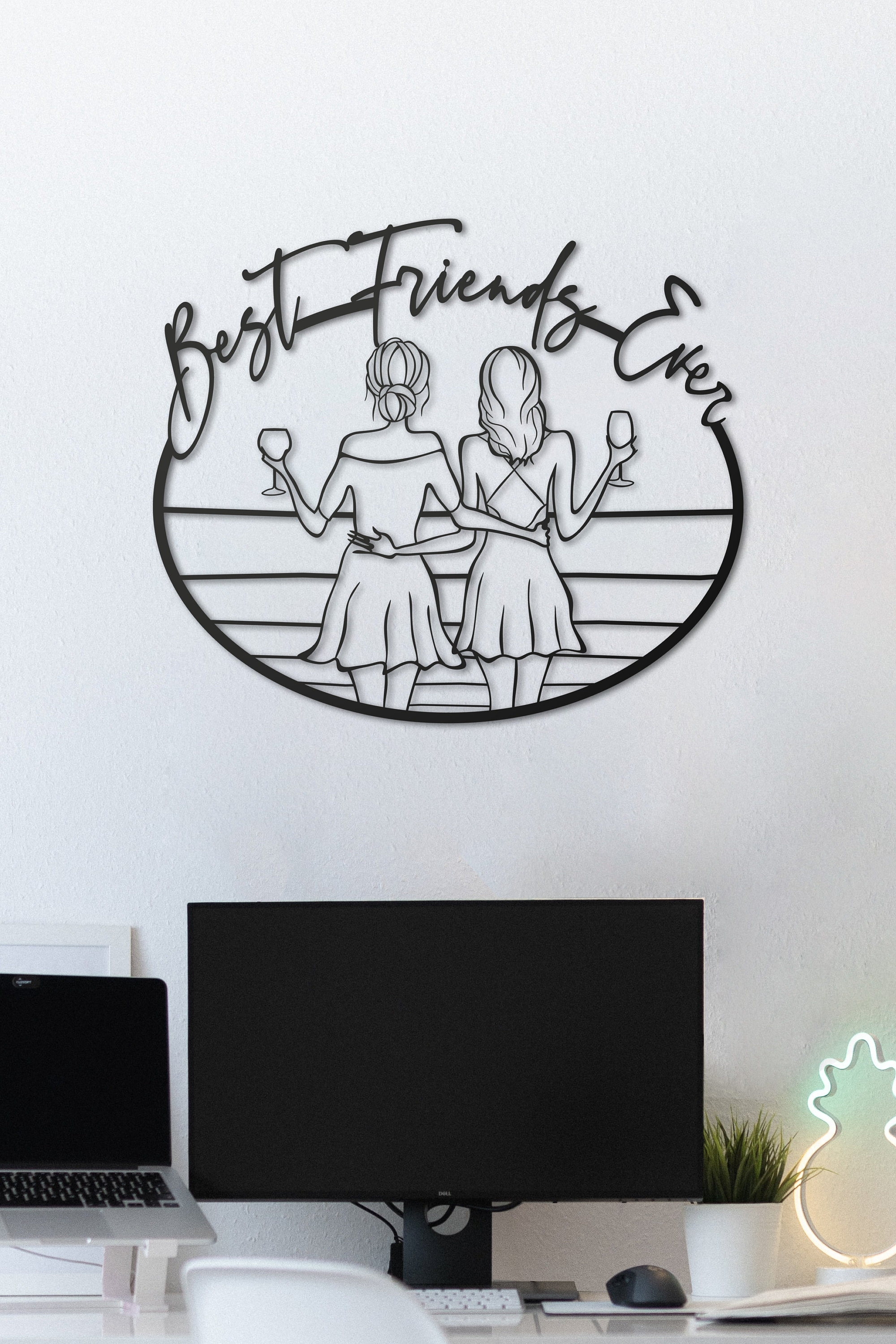 Metal Wall Art Best Friend Ever Picture Art Wall Art Gift Wall ...