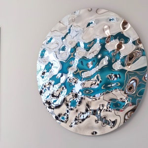 Stainless Steel Water Ripple Wall Art - Modern Interior Decor - Etsy