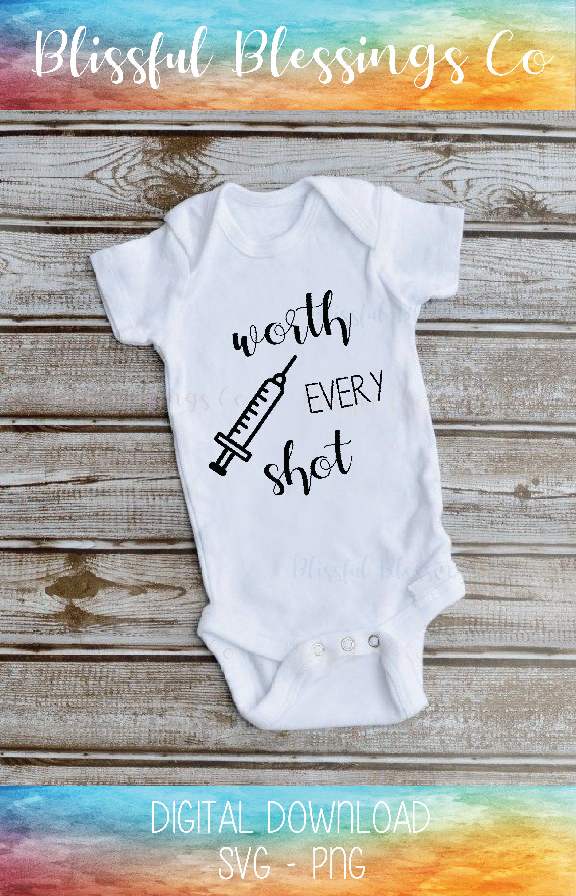 Worth Every Shot Onesie SVG PNG Digital Download - Etsy
