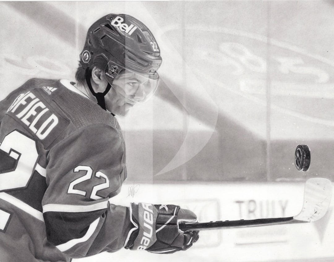 Cole Caufield Pencil Drawing Print 11x14 Montreal Canadiens - Etsy